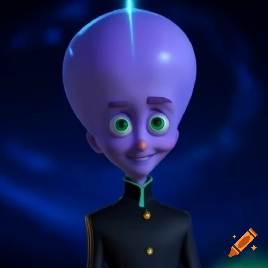 Megamind character from animated film on Craiyon