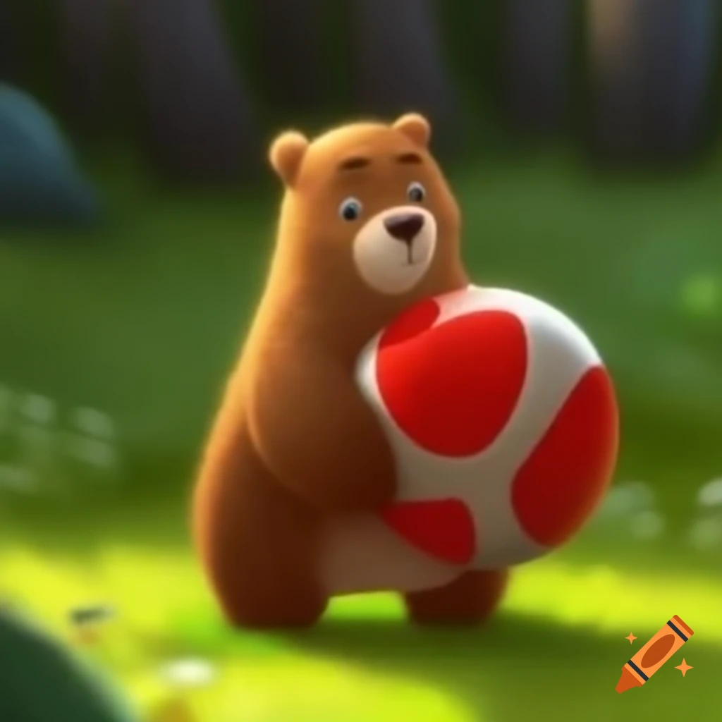 Ken from street fighter portrayed as a bear on Craiyon