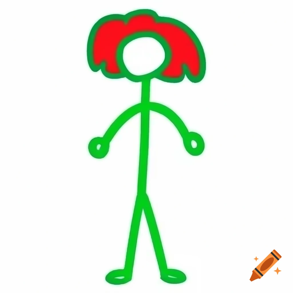Simple stick figure with a smile design on Craiyon