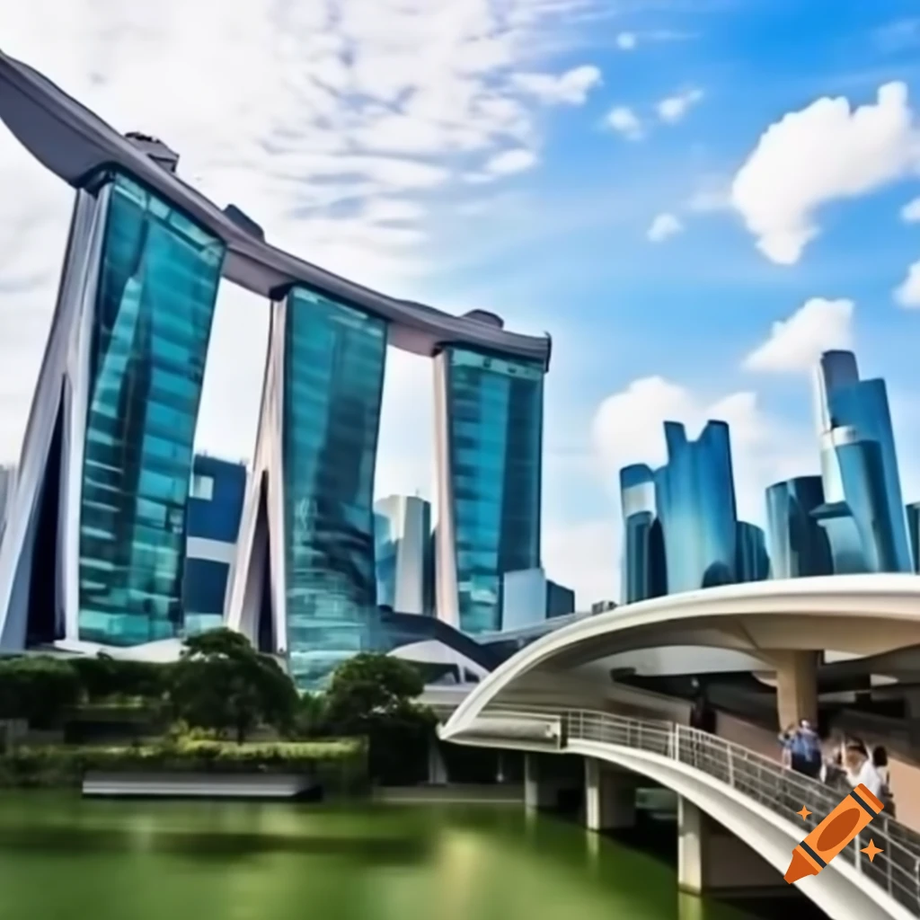 Modern skyline of singapore city on Craiyon