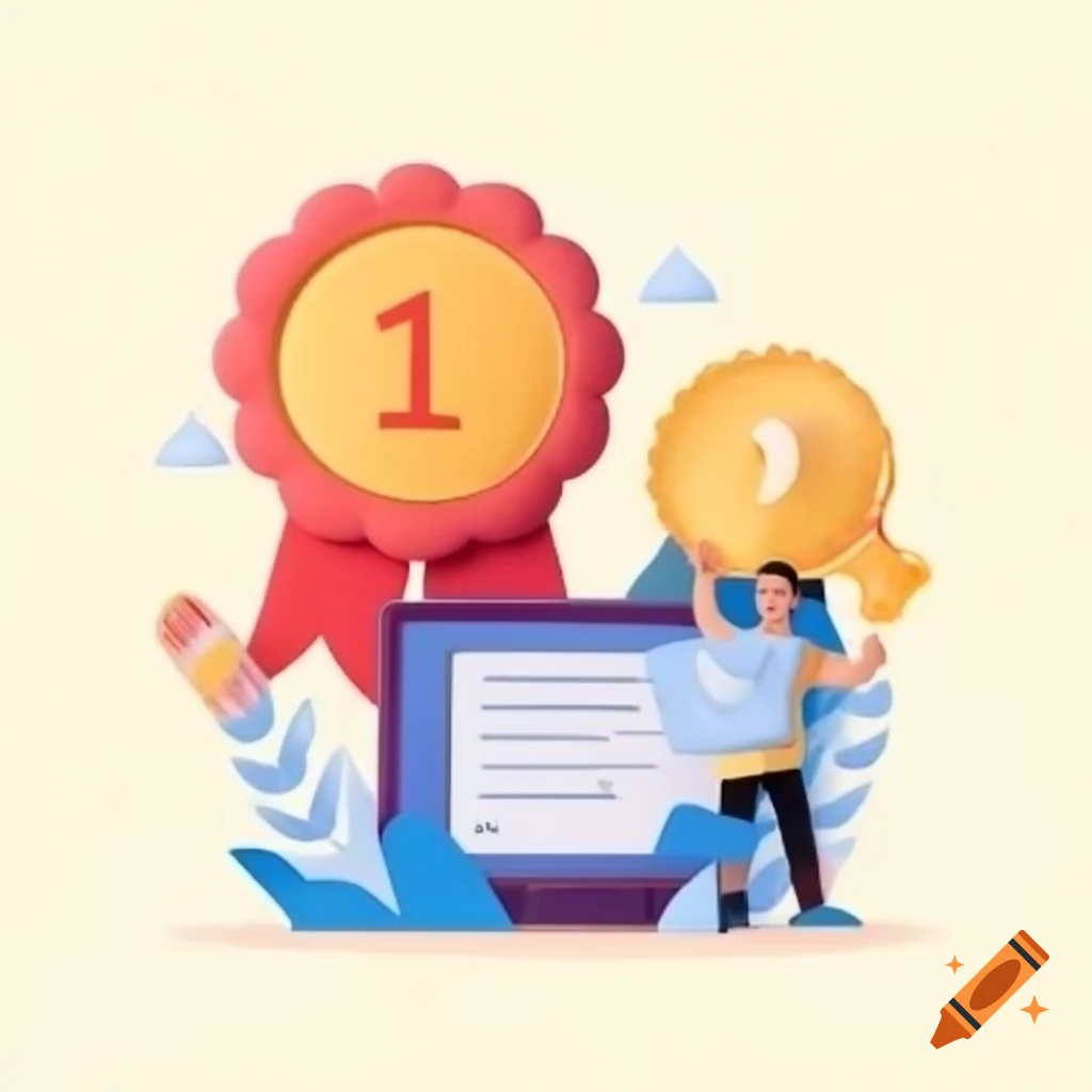 Cartoon representation of personal strengths and achievements on Craiyon