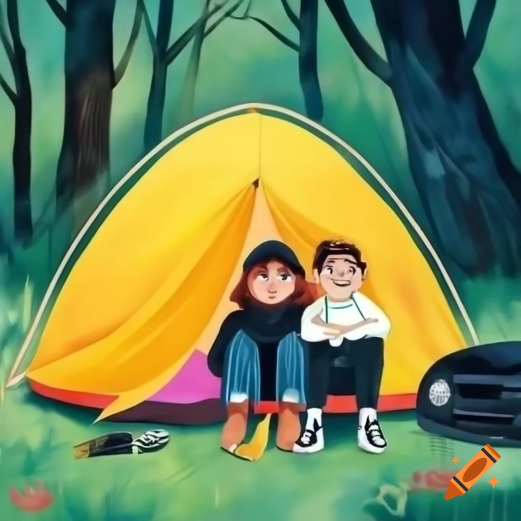 Cozy Campsite Featuring Colorful Wooly Yarn On Craiyon