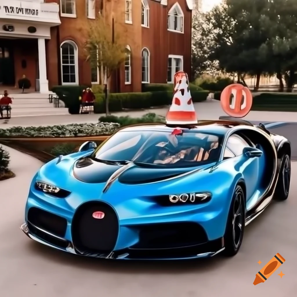Bugatti car as a birthday gift on Craiyon