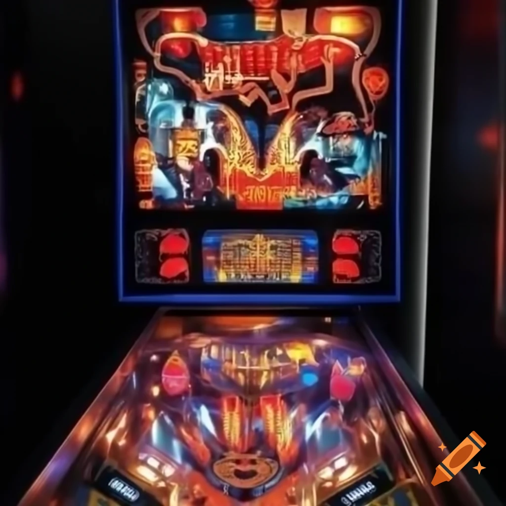 Retro arcade featuring classic gaming machines on Craiyon