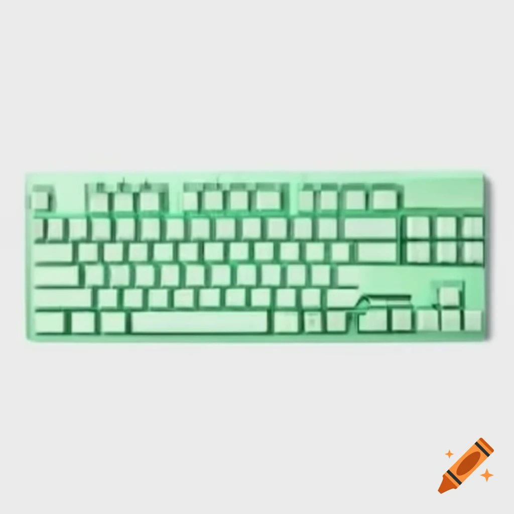 Light green azerty PC keyboard on Craiyon