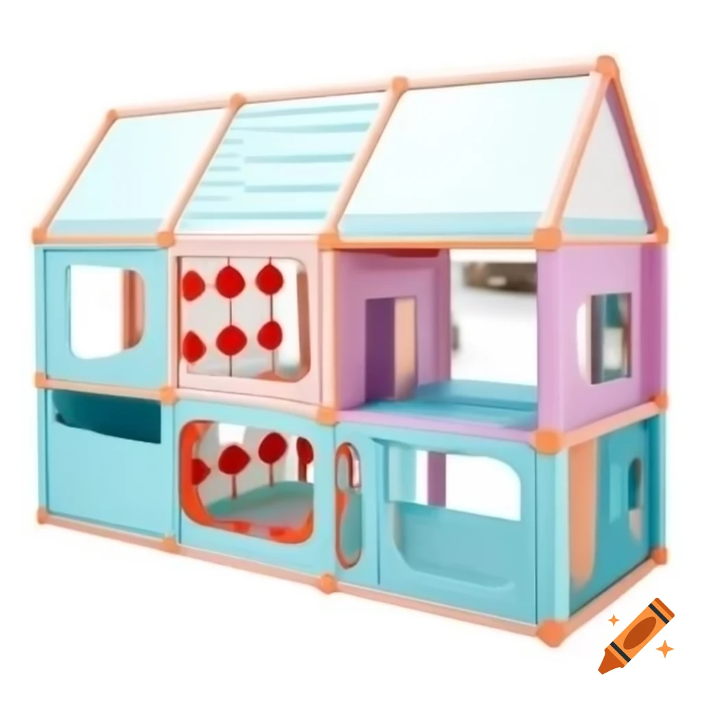 Ecological modular plastic children's toys on Craiyon