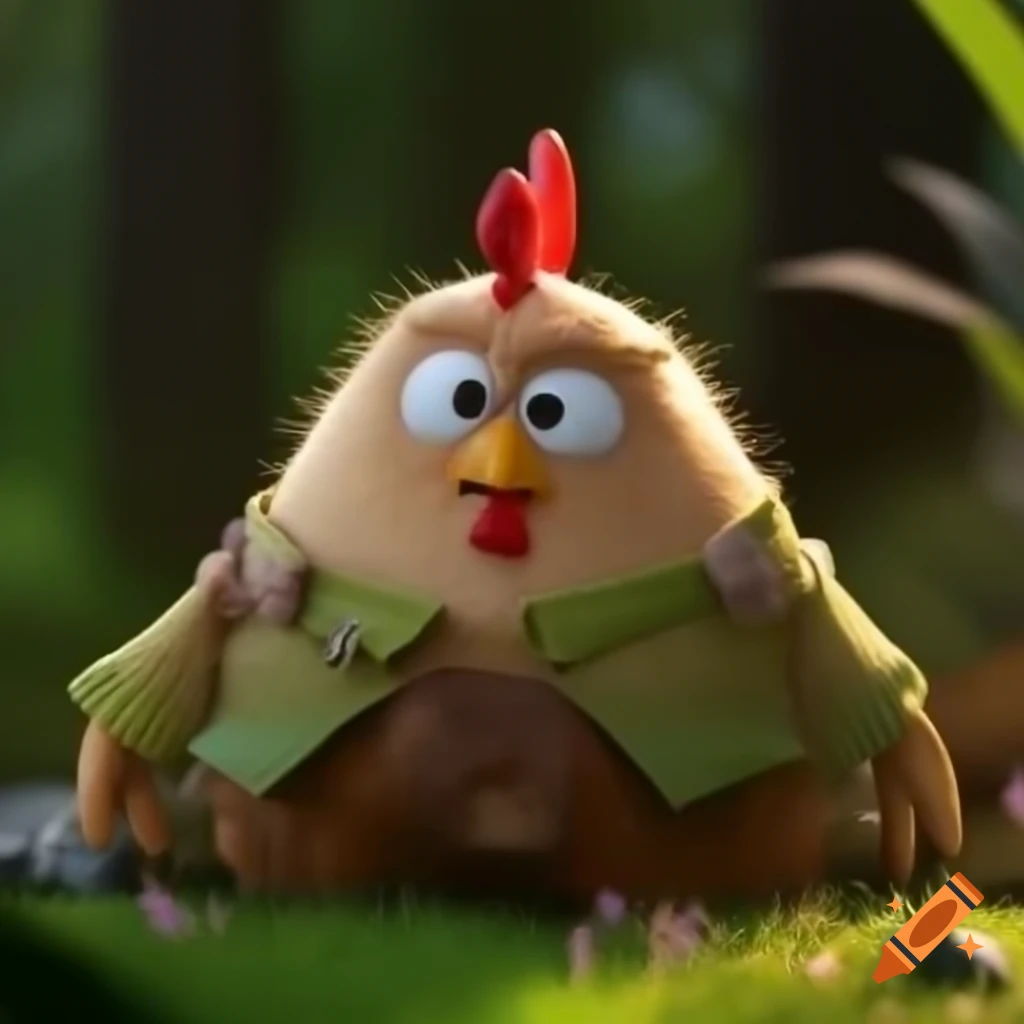 Creative depiction of an alien chicken on Craiyon