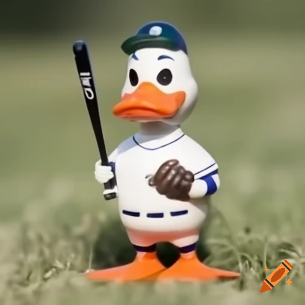 Ghost wood duck as a baseball player on Craiyon