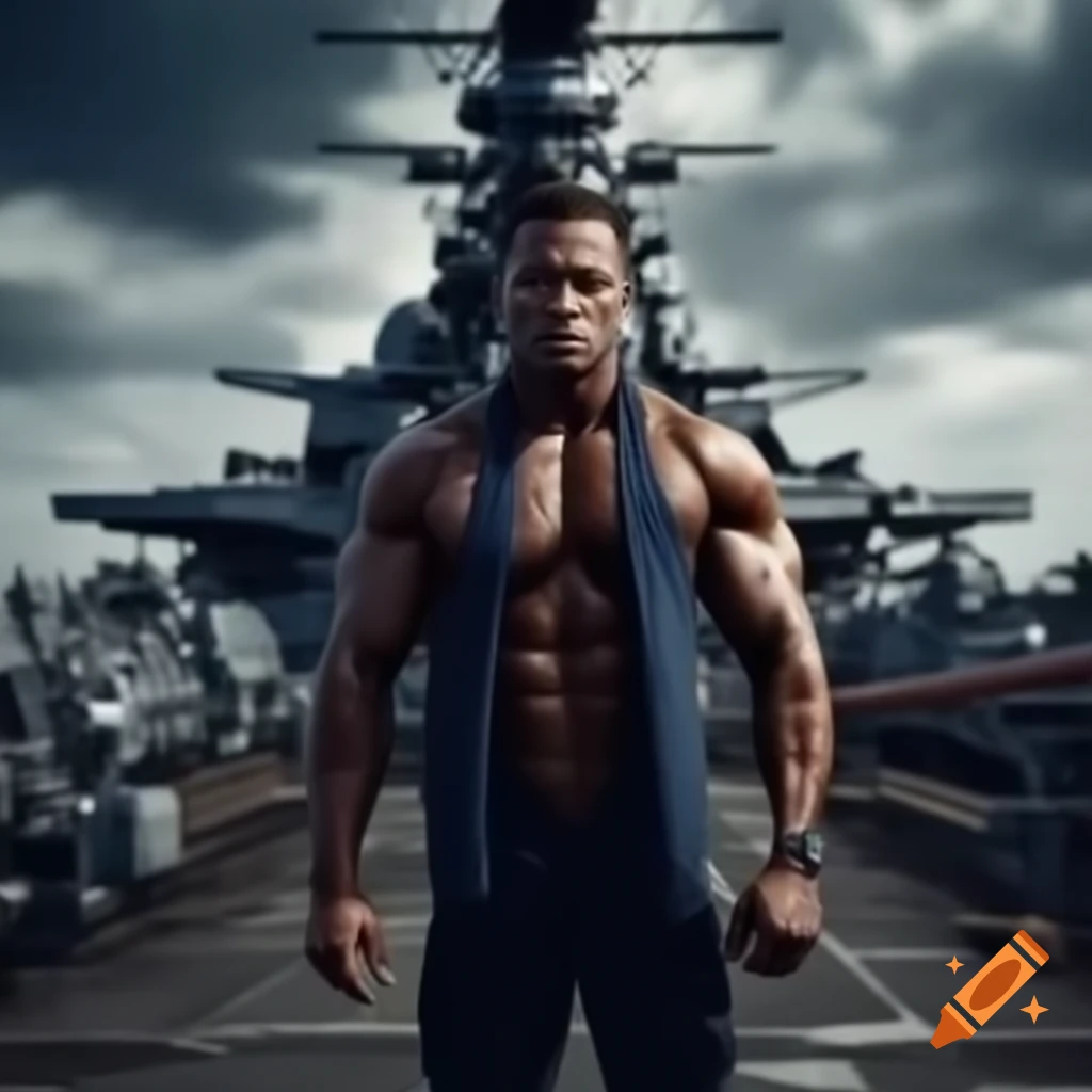 Muscular man in suit with short curly hair on Craiyon