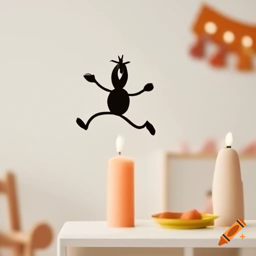 Jack jumping over the candlestick from nursery rhyme on Craiyon