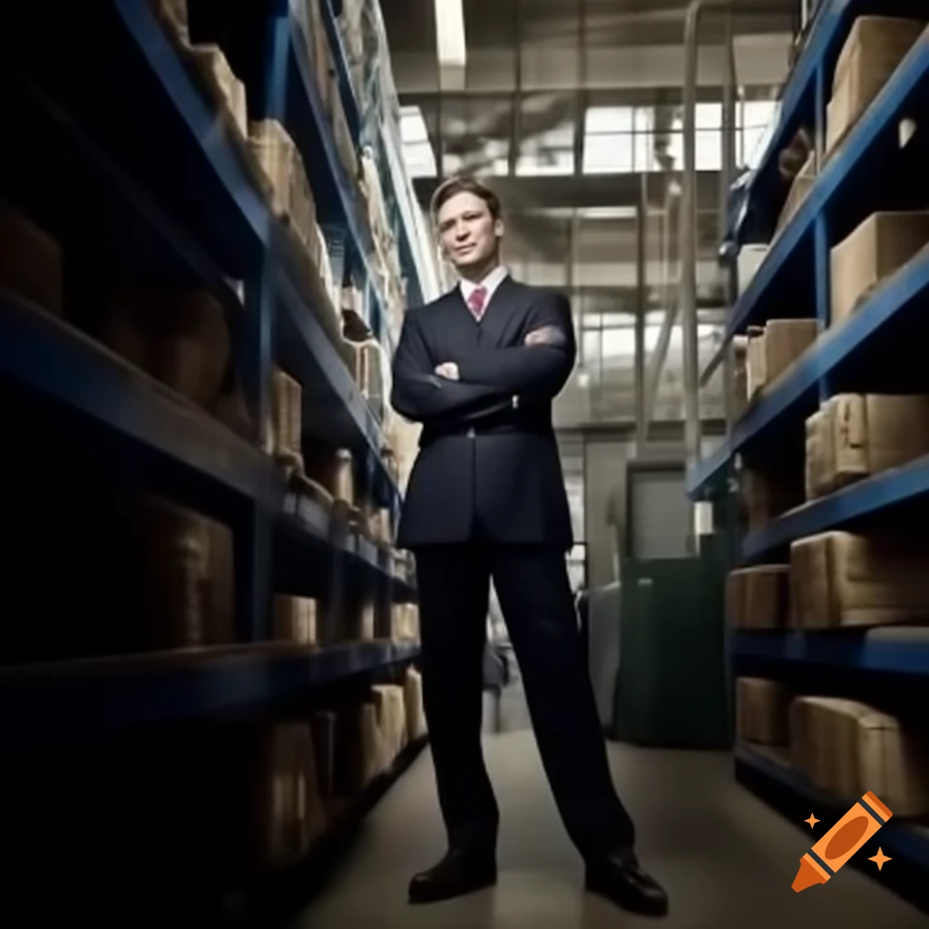 Businesspeople in factory stock of cookware finalizing a deal on Craiyon