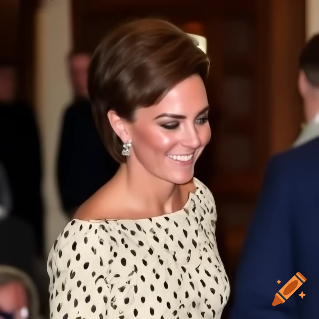Kate Middleton wearing saree with pallu down on Craiyon
