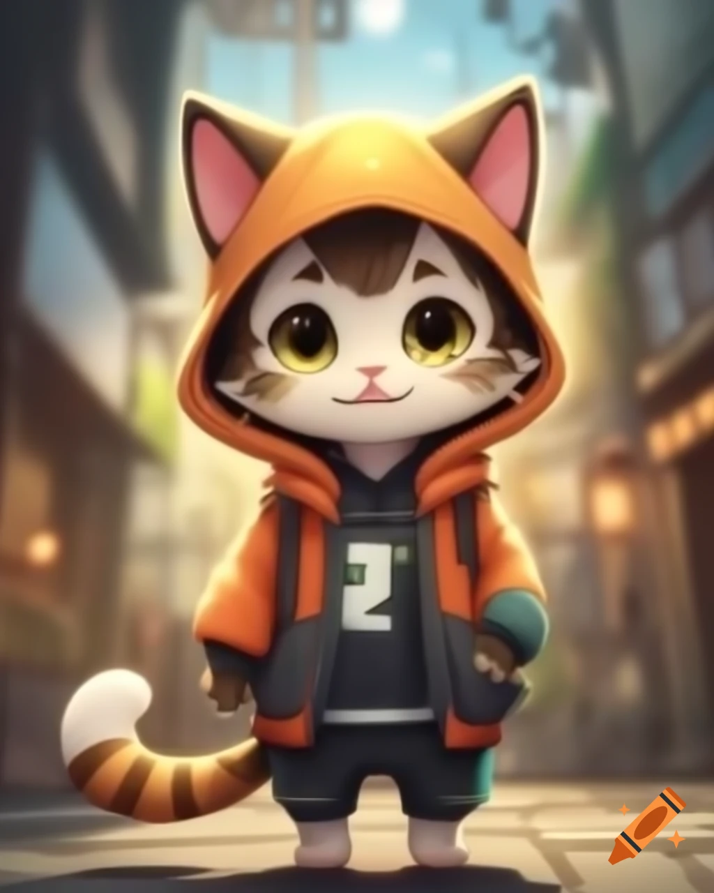 Cute anthro cat boy in kemono anime style on Craiyon