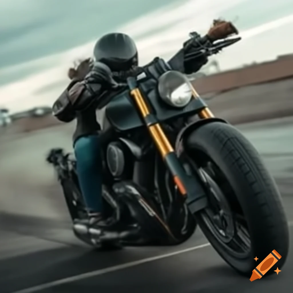 Silhouette of motorcycle racer in motogp on Craiyon