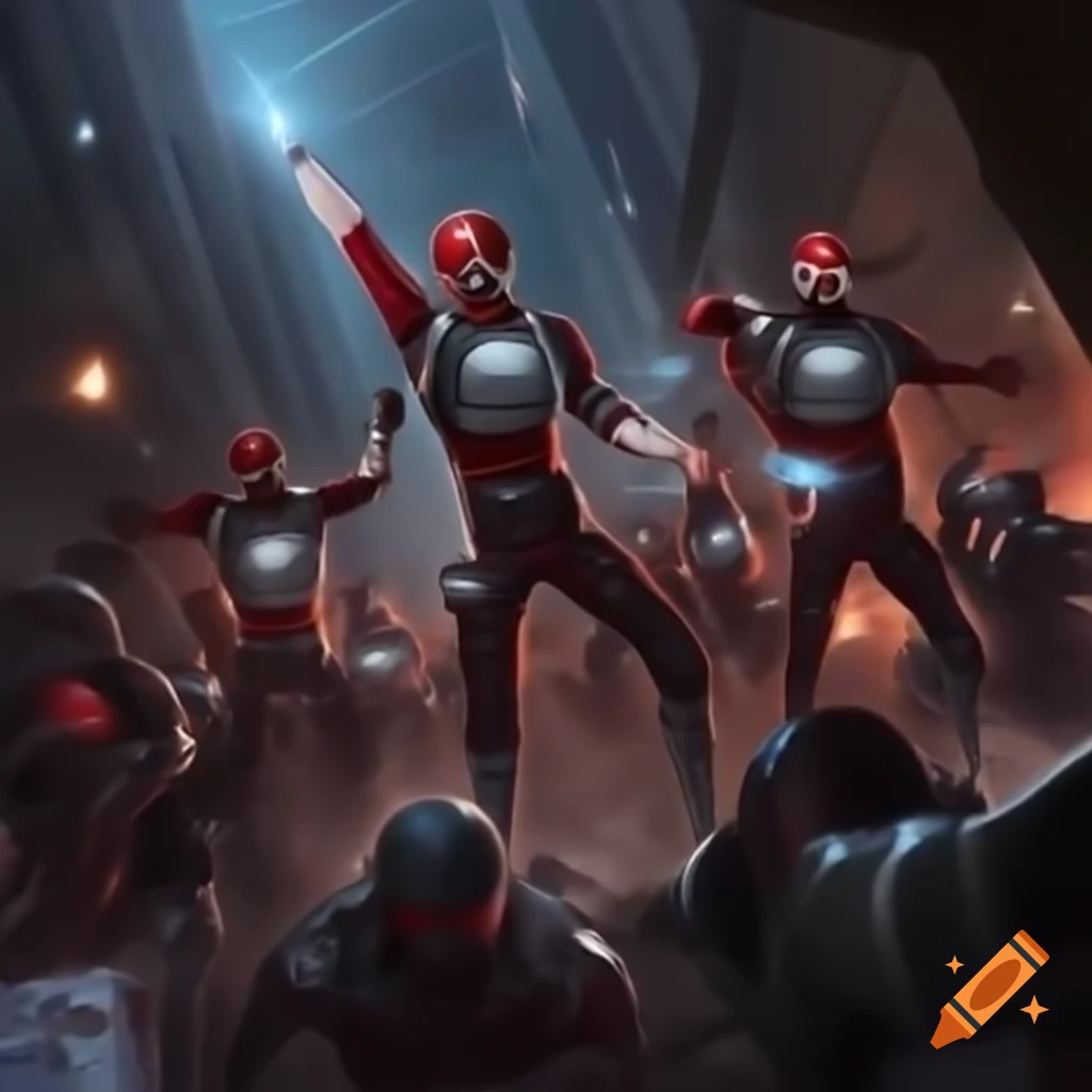 Chancellery Guards in futuristic uniforms amidst a science fiction ...