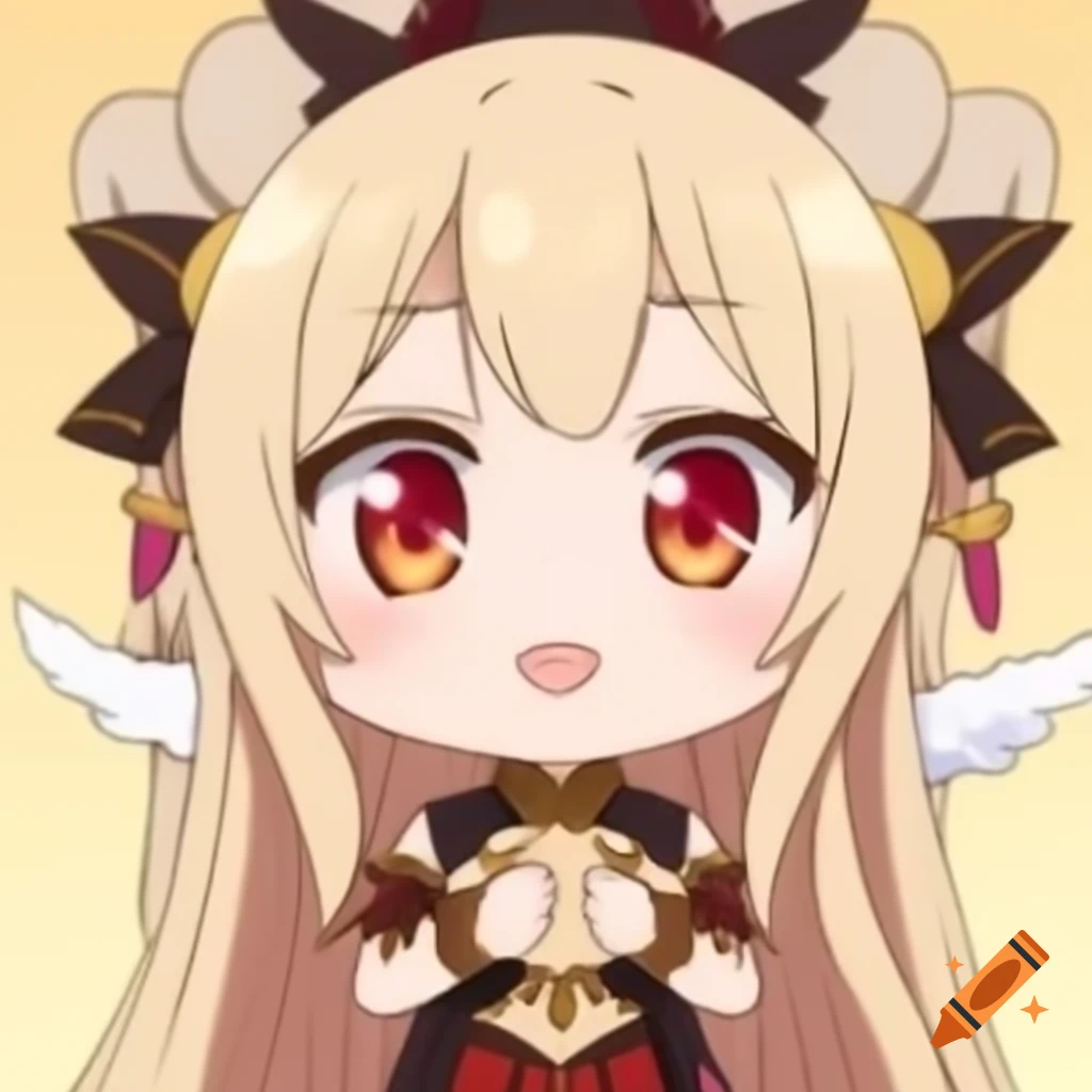 Chibi anime goddess character design on Craiyon