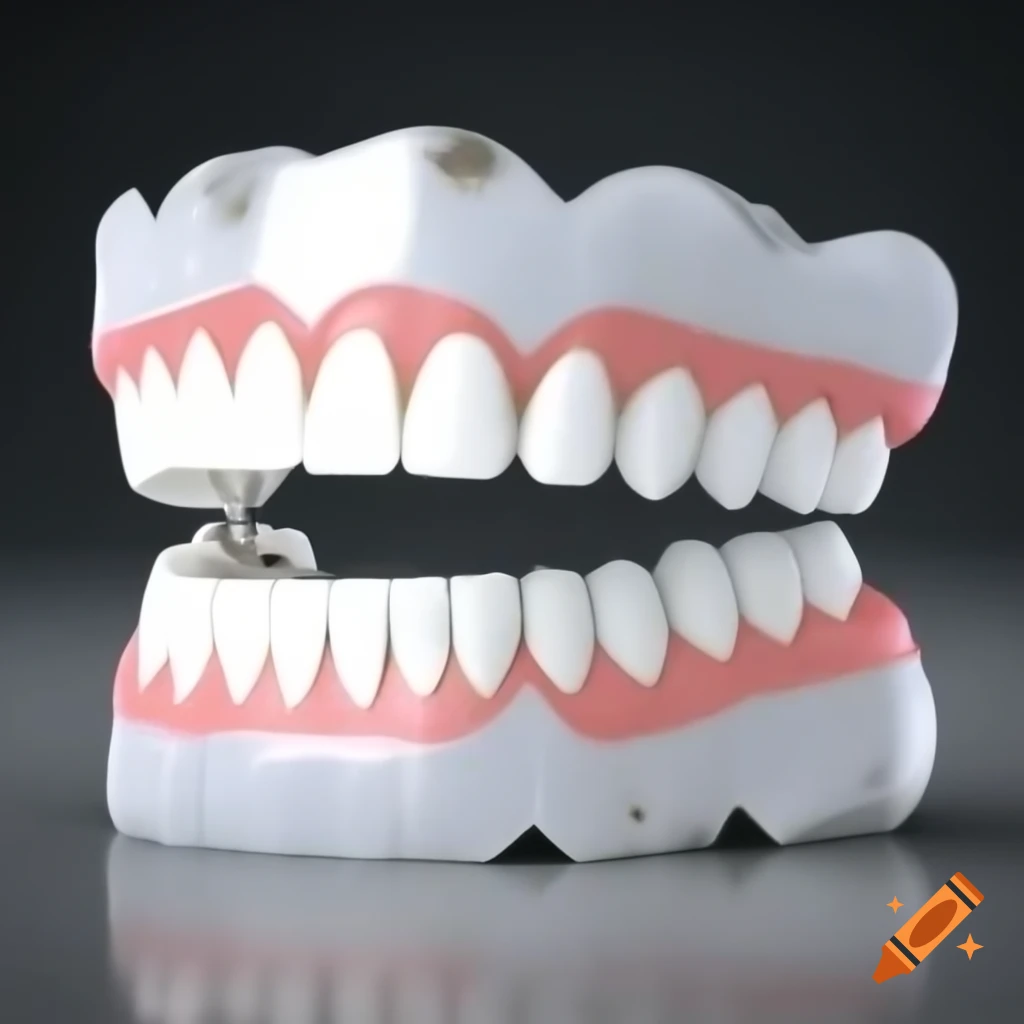 3D illustration of tooth whitening process, showing decay and clean ...