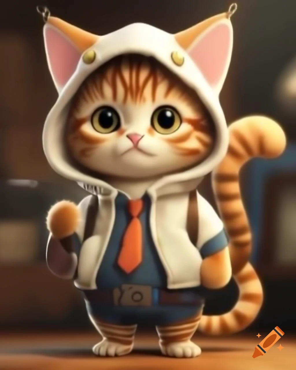 Cute anthro cat boy in kemono anime style on Craiyon