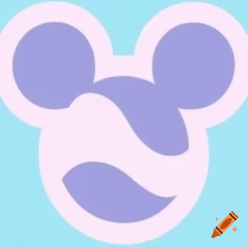 Pastel silhouette of Mickey Mouse on Craiyon