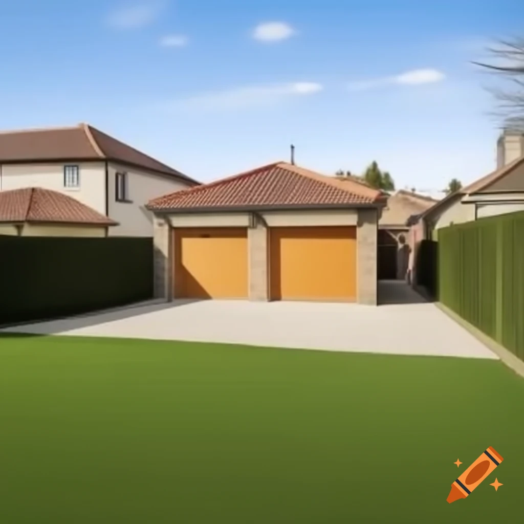 Garage design featuring canal tile roof and limestone walls, showcasing ...