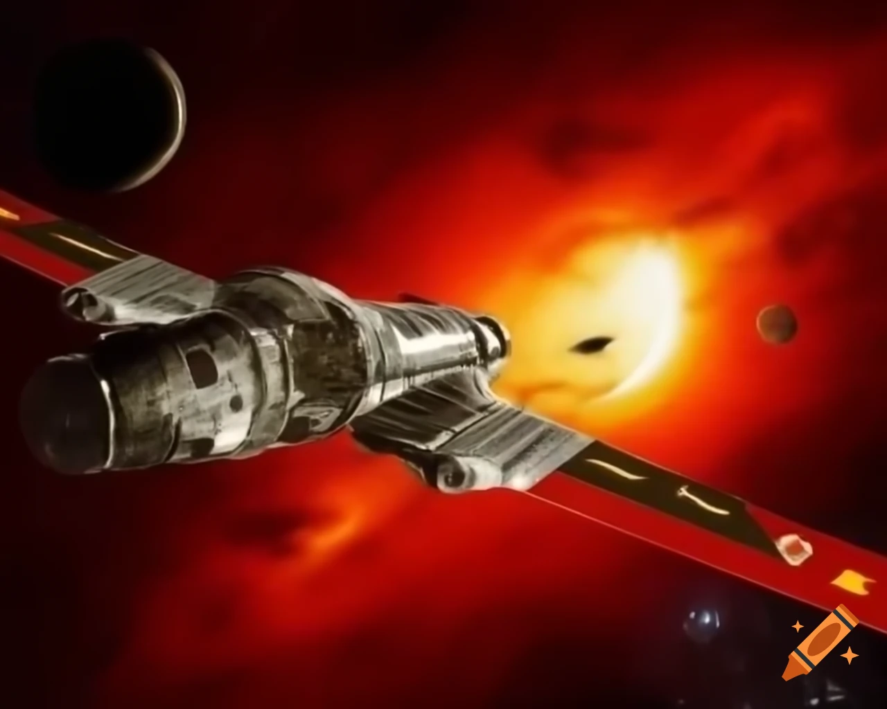 Vintage Soviet space propaganda poster on Craiyon