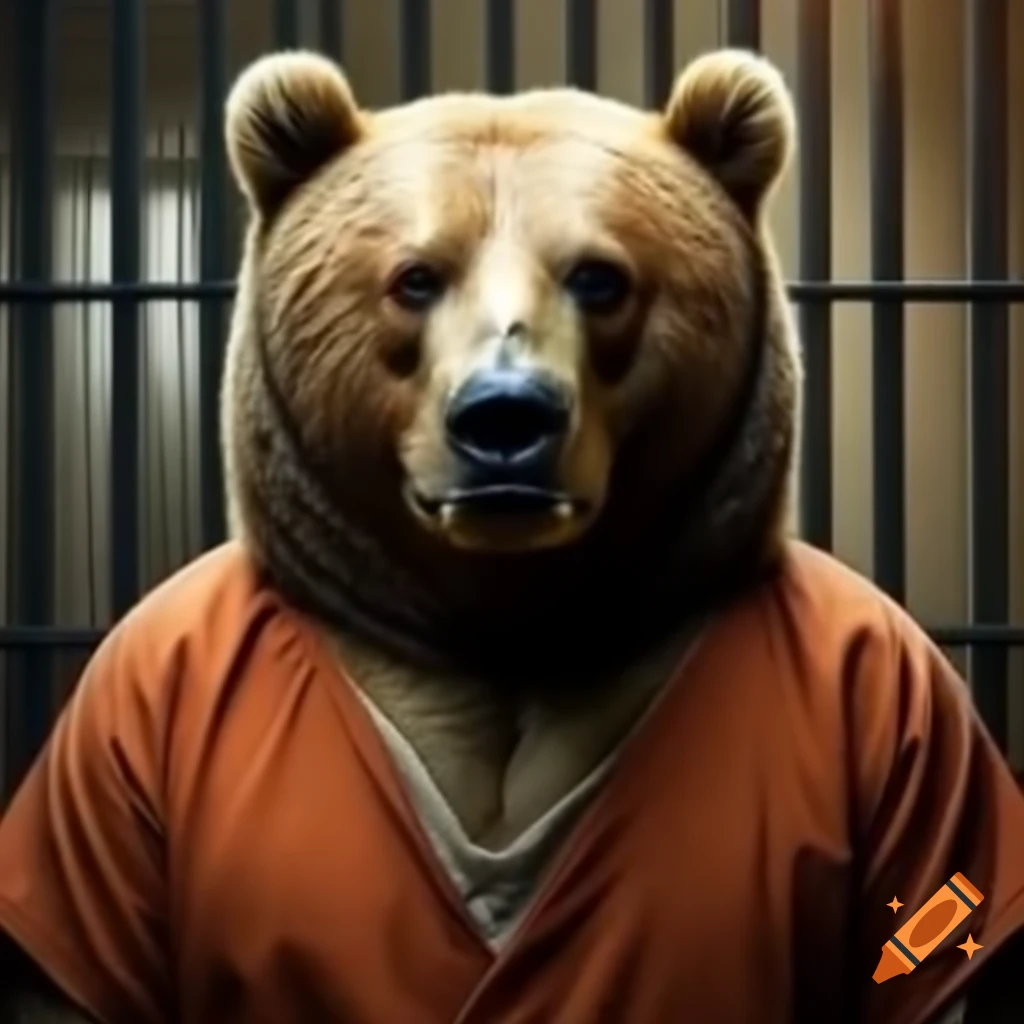 Man holding prison bars inside a cell on Craiyon