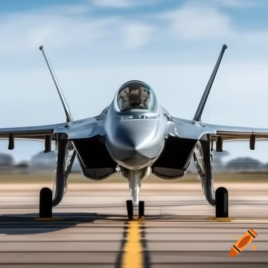 State of the art military jet on Craiyon