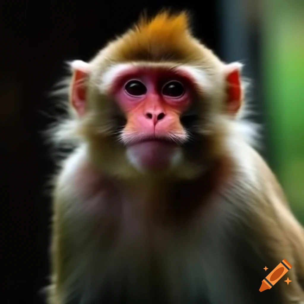 Monkey expressing the phrase noh on Craiyon