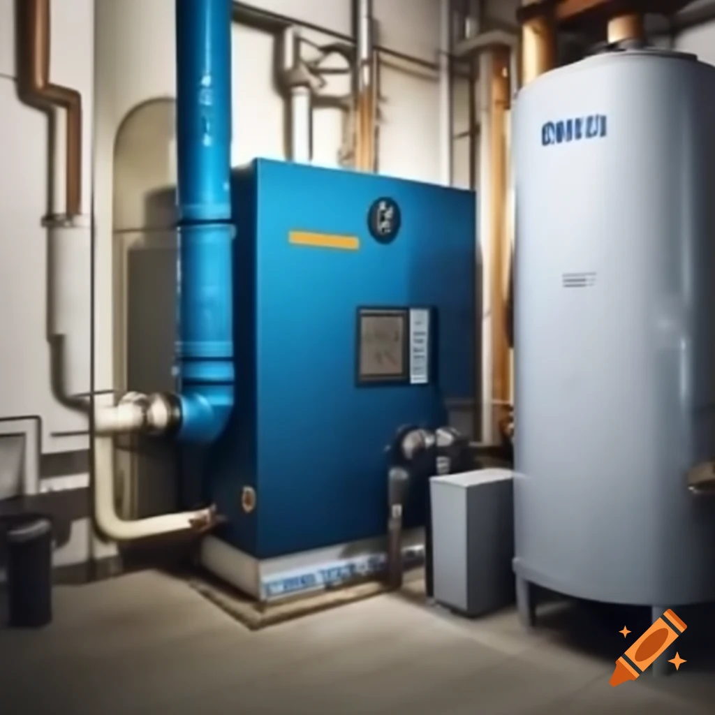 Water-cooled furnace design for utility boiler on Craiyon