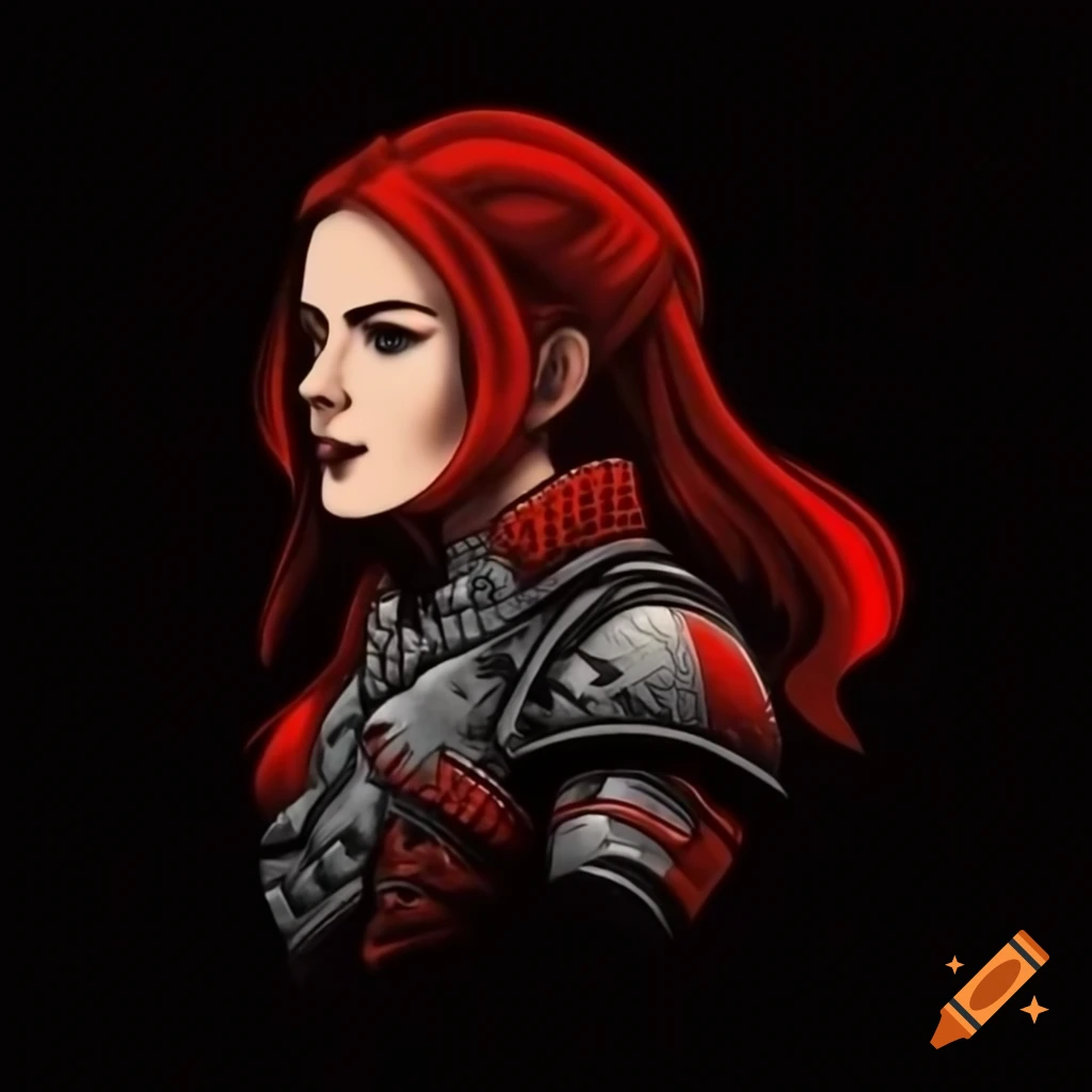 Female general with knight-shaped aura on Craiyon