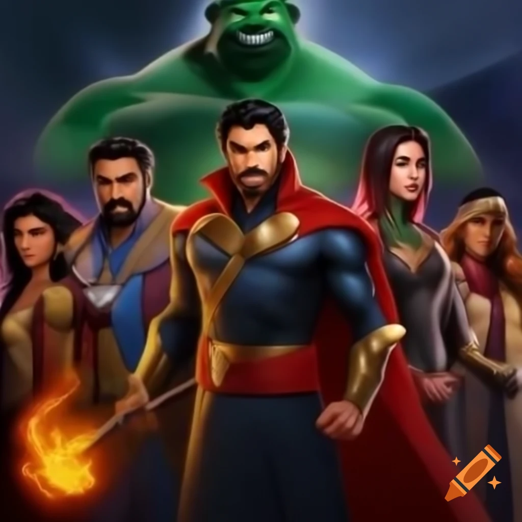 Comic book cover featuring hero team from Islamic and pre-Islamic ...