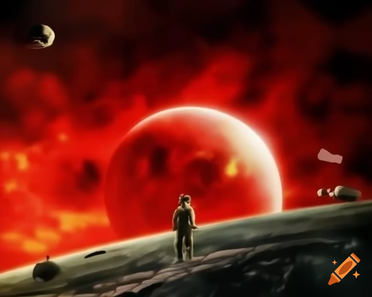 Vintage Soviet space propaganda poster on Craiyon