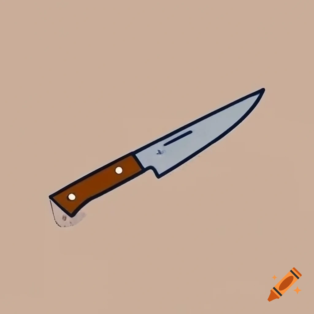 Knife drawing illustration on Craiyon