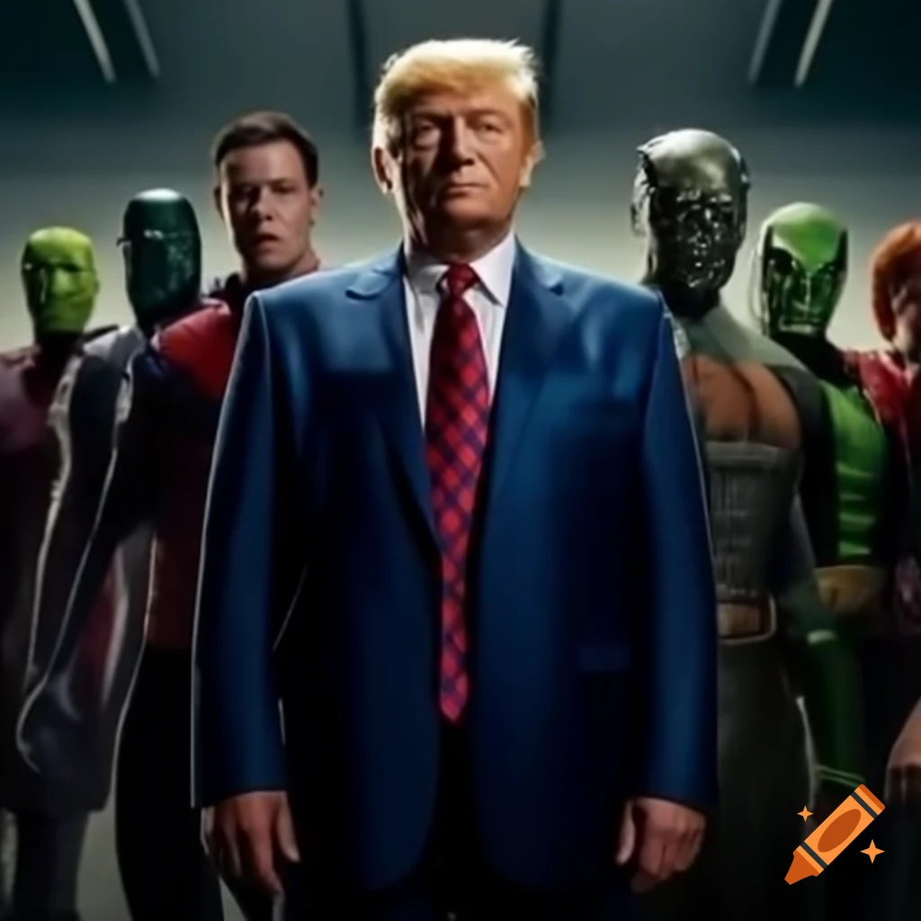 Group of six mutant men wearing suits on Craiyon