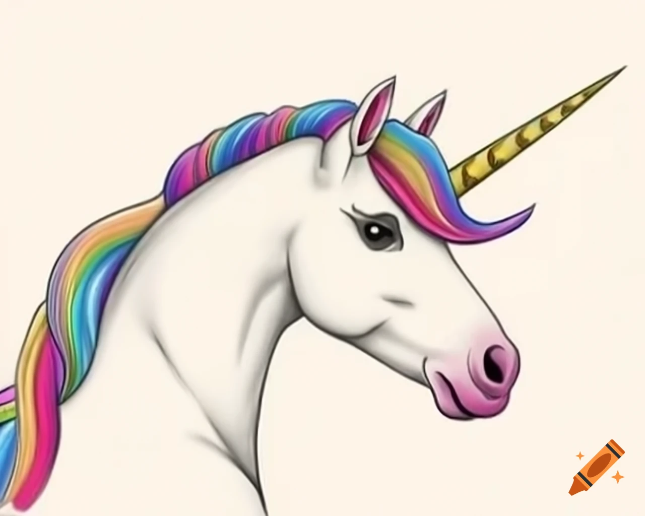 pencil drawing of a unicorn on Craiyon