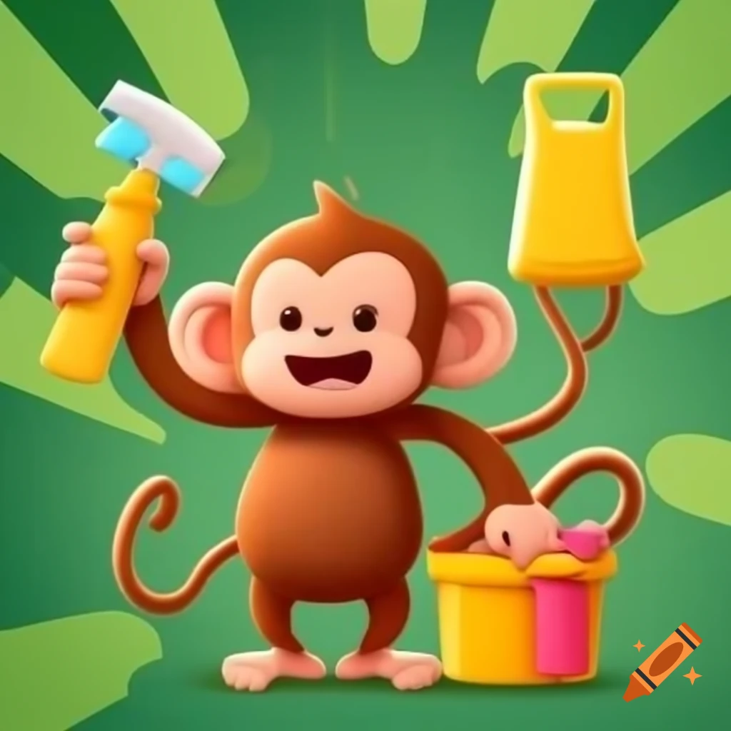 Monkey grooming itself on Craiyon