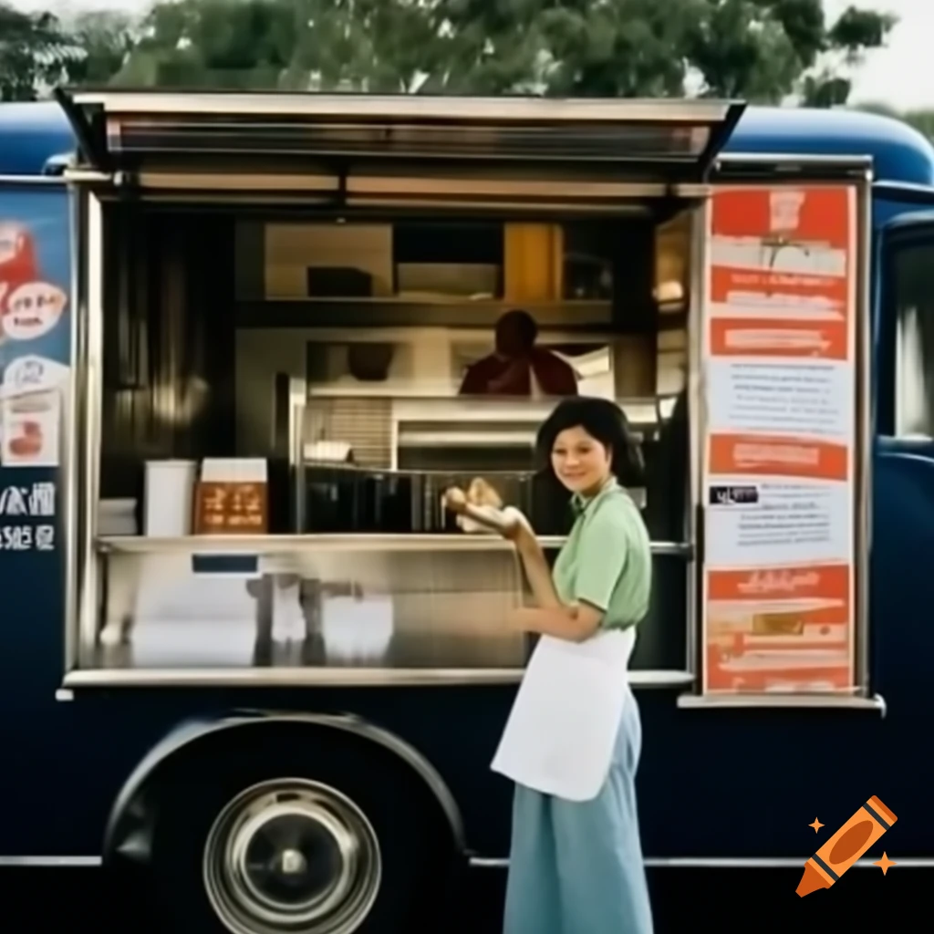 Food truck displaying menu and ingredients, sign reads s&v crazy food ...