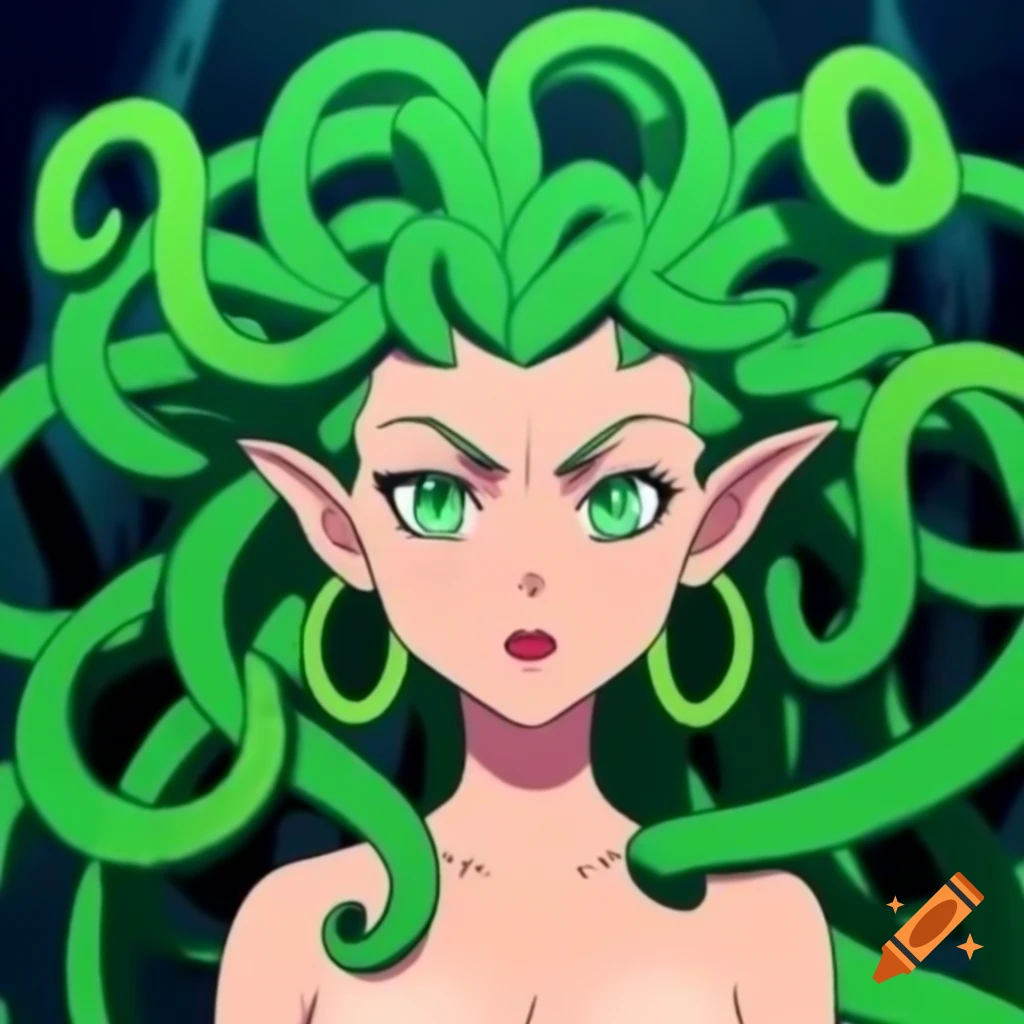 Anime Fate Medusa Rider With Purple Hair created on Craiyon