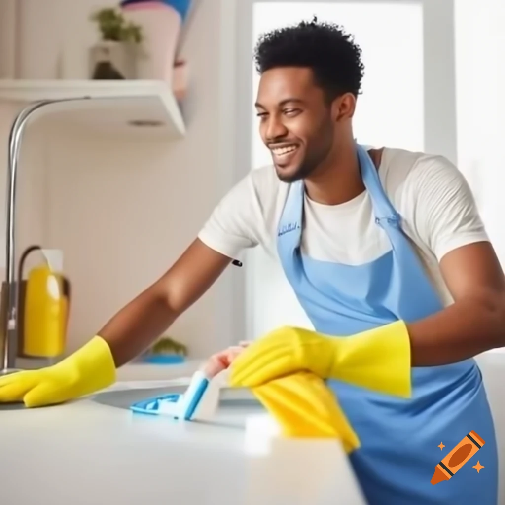 Cleaning tools and supplies arranged for household cleaning tasks on ...