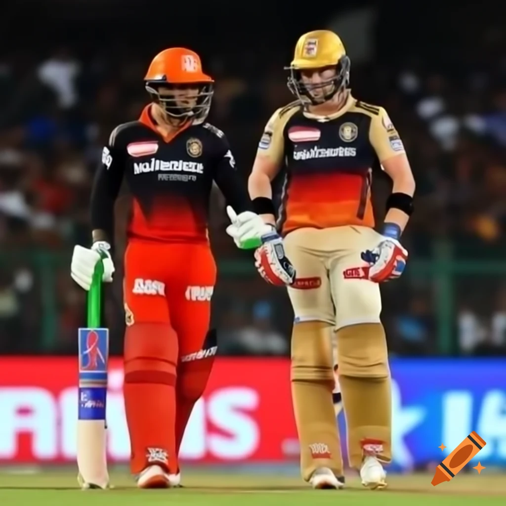 World giants compete against royal challengers bangalore in t20 cricket match on Craiyon