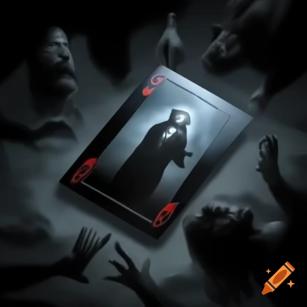 Artwork of a lifeless man lying on the ground, conveying dark and eerie ...