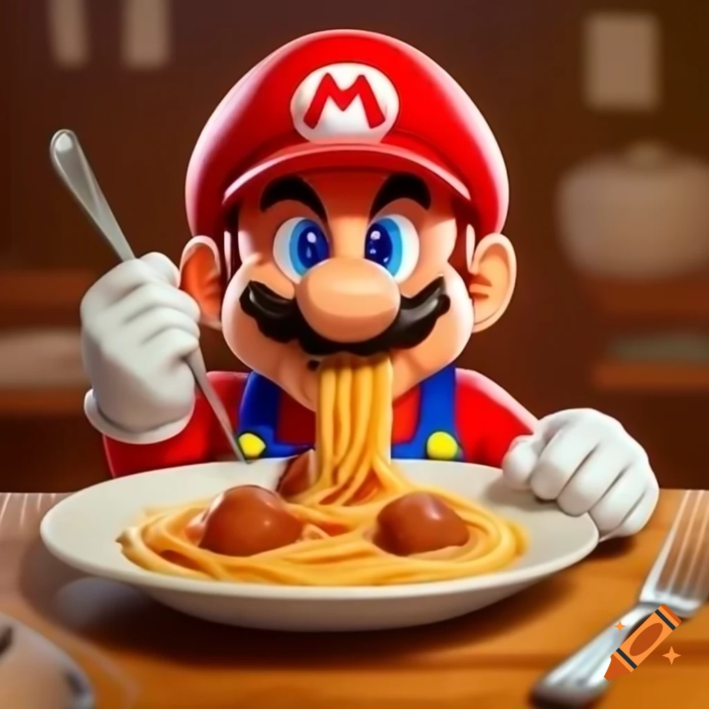 Creative shark sculpture made from spaghetti and meatballs on Craiyon