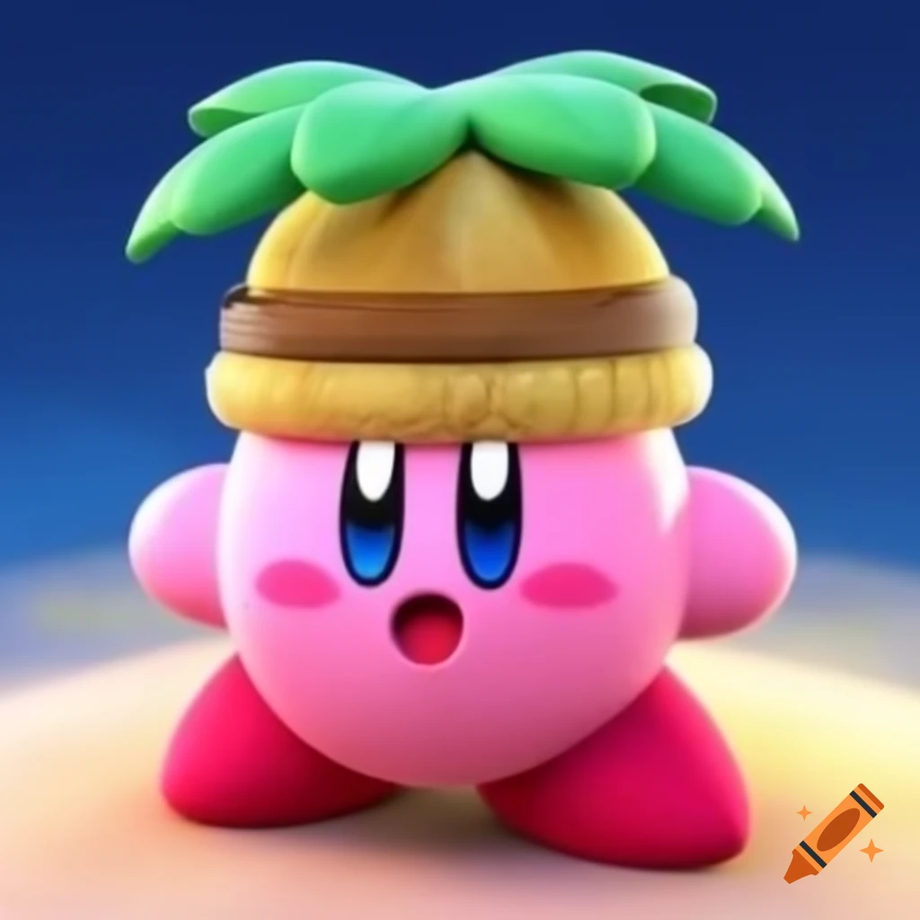 Two Kirby characters, one serene and relaxed, the other playfully ...