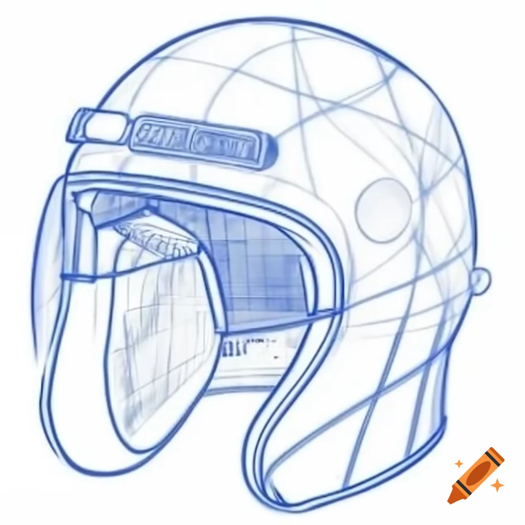 Blueprint of innovative motorcycle helmet with hair cap storage ...