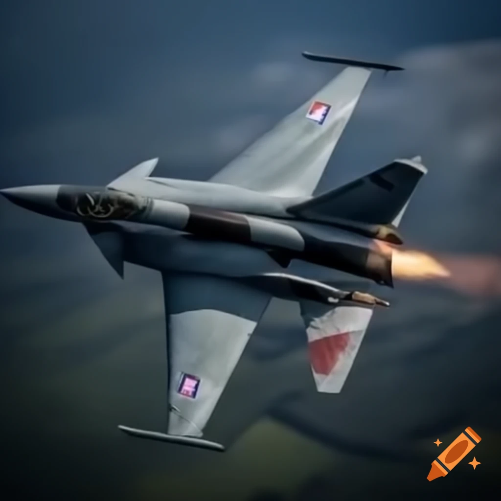 State of the art military jet on Craiyon