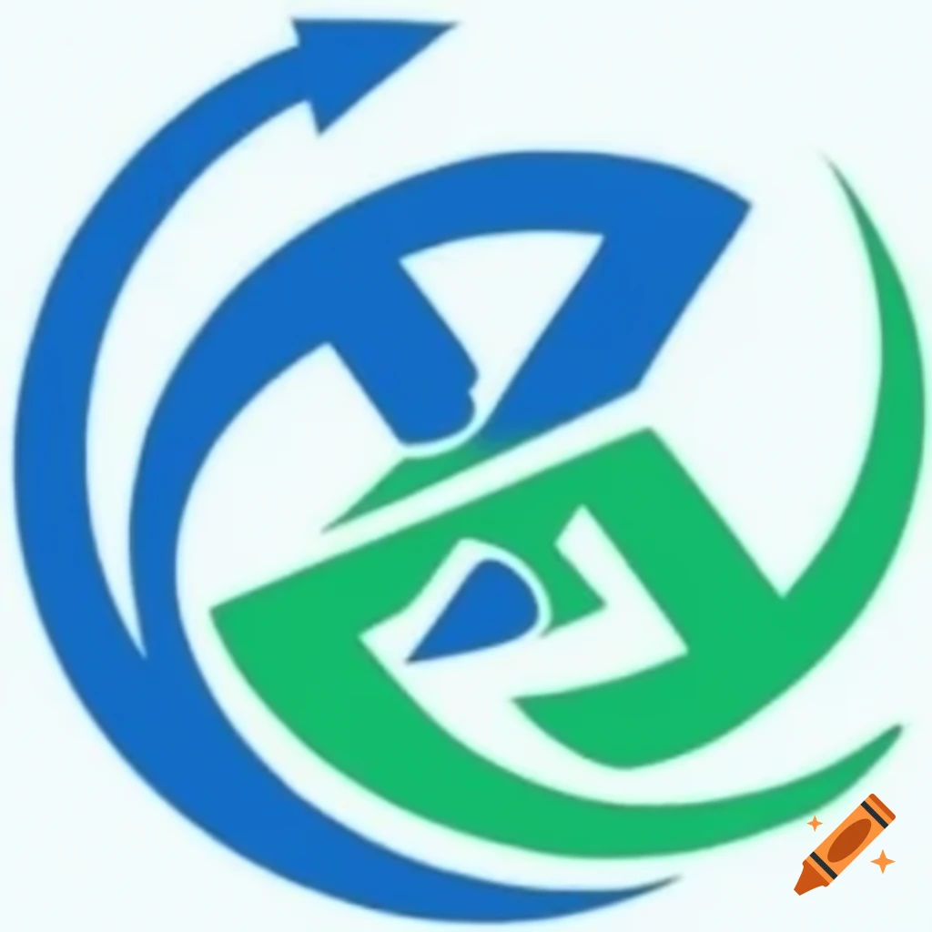 Yin and yang logo designs in blue and green with water elements on Craiyon