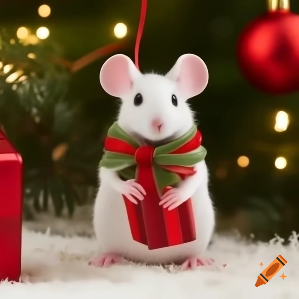 Festive mouse celebrating christmas on Craiyon