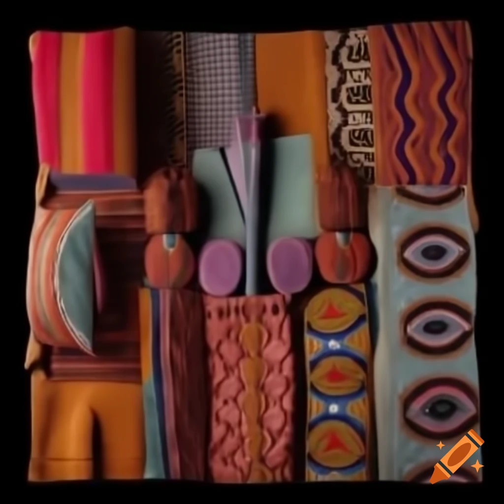 Mood board showcasing vibrant Nigerian ethnic wear with patterns and ...