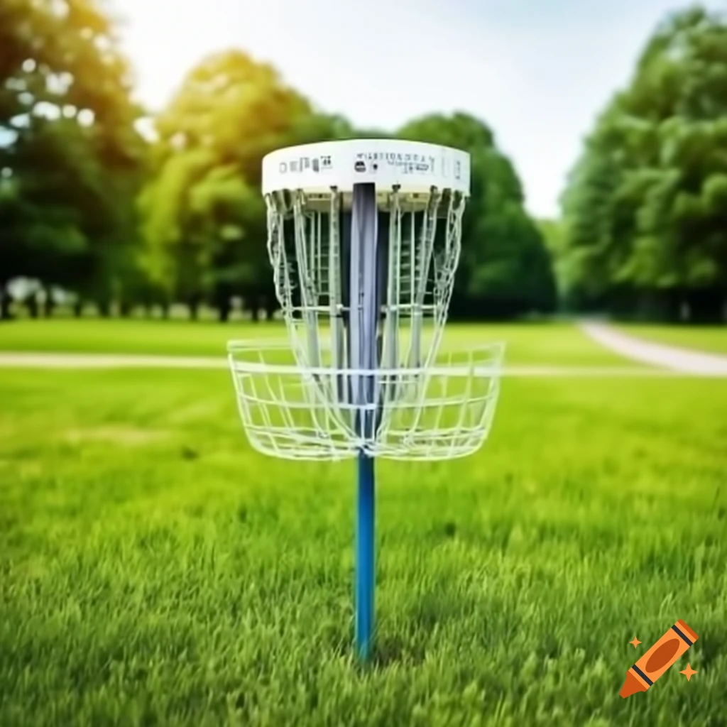 Disc golf game in a park setting on Craiyon