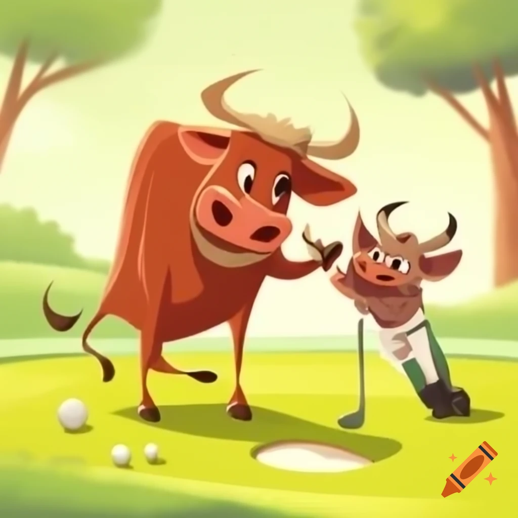 Cartoon golf ball character in sombrero playing golf and enjoying a ...